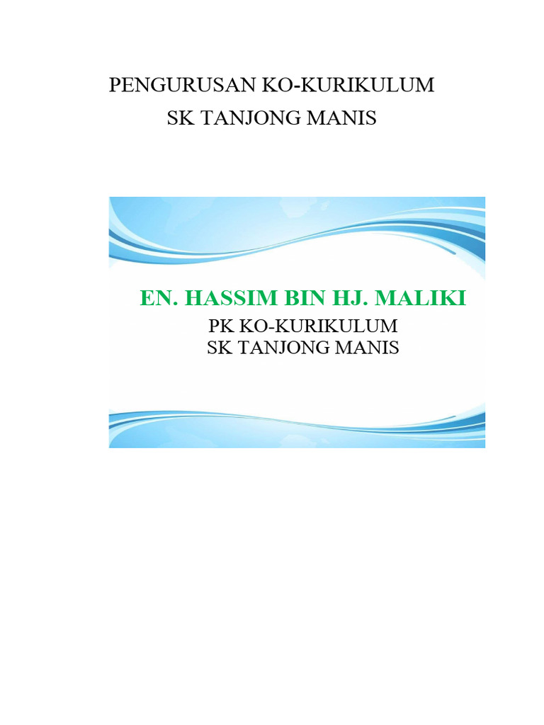 Pengurusan Kokurikulum | PDF