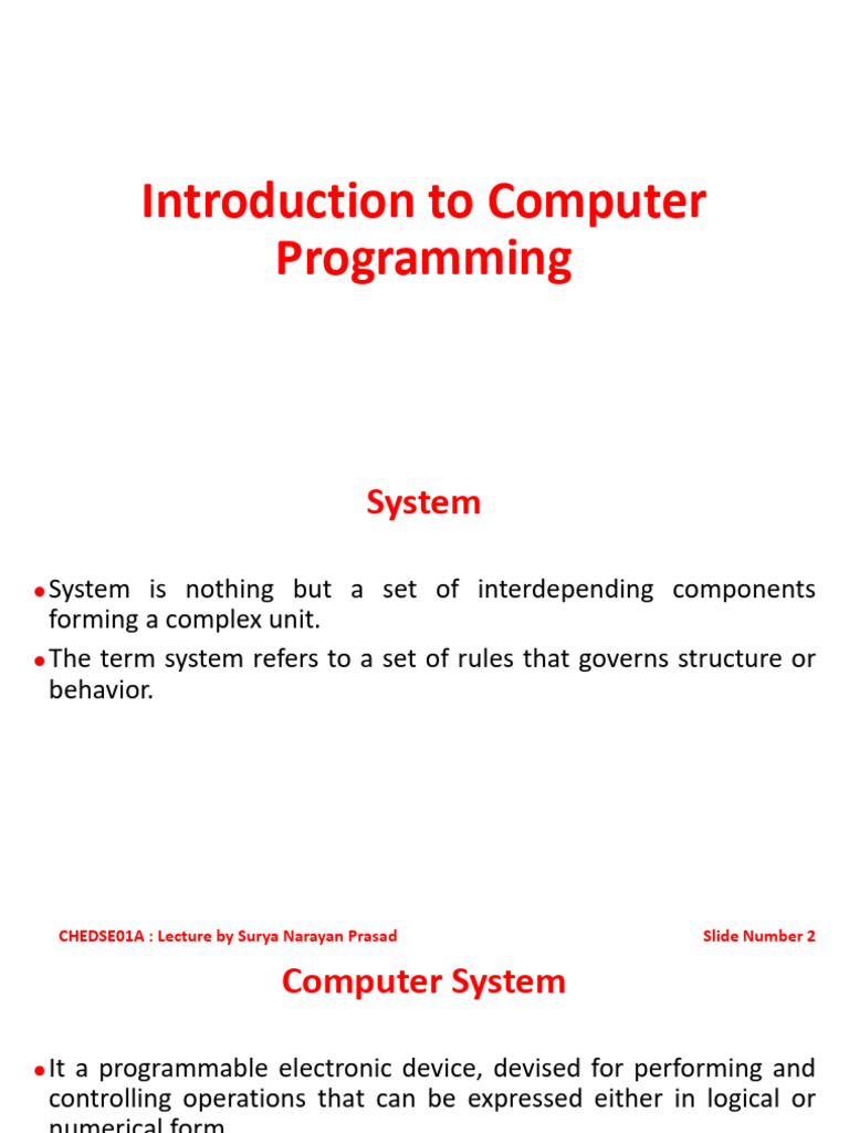 Unit 1 Introduction To Computer Programming | PDF | Computer ... Unit 1 Introduction To Computer Programming | PDF | Computer ...