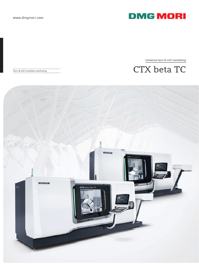 DMG Mori 1250 TC | PDF | Machining | Secondary Sector Of The Economy