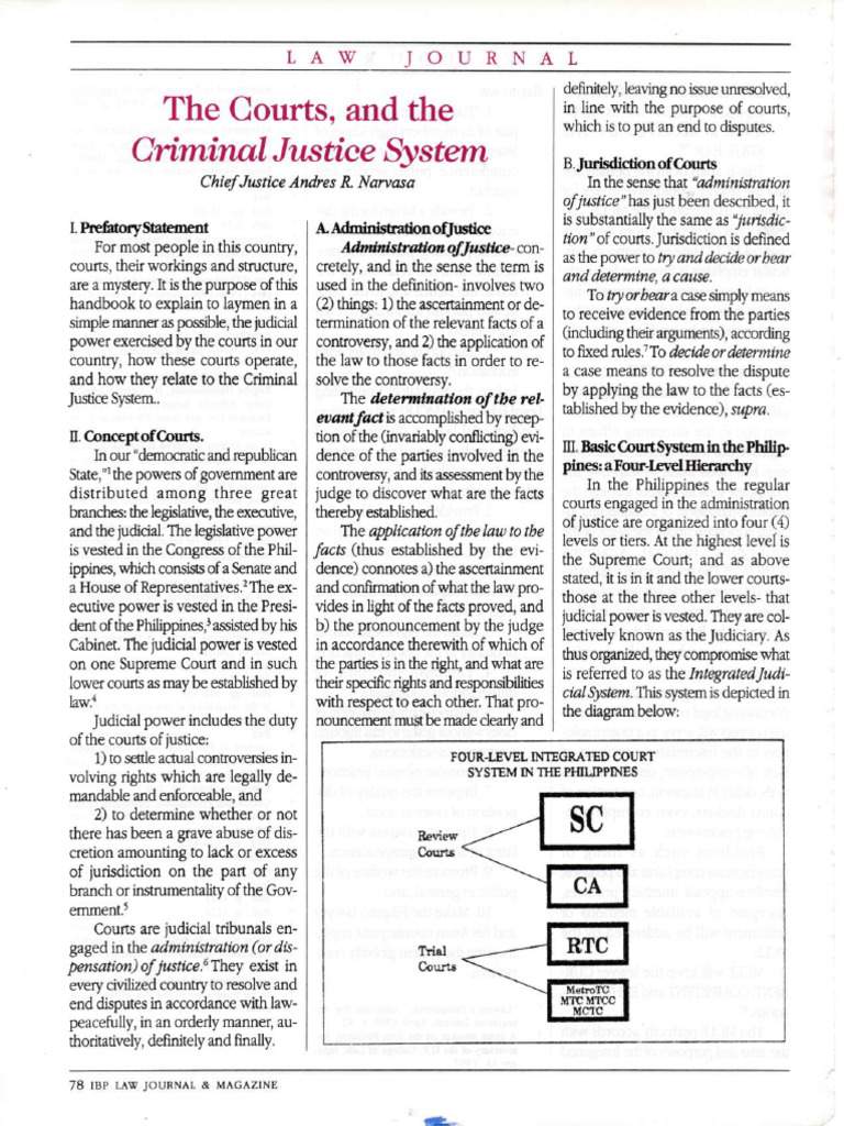 The Courts and The Criminal Justice System | PDF