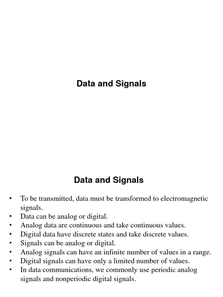 6 Data and Signals | PDF | Multiplexing | Digital Signal