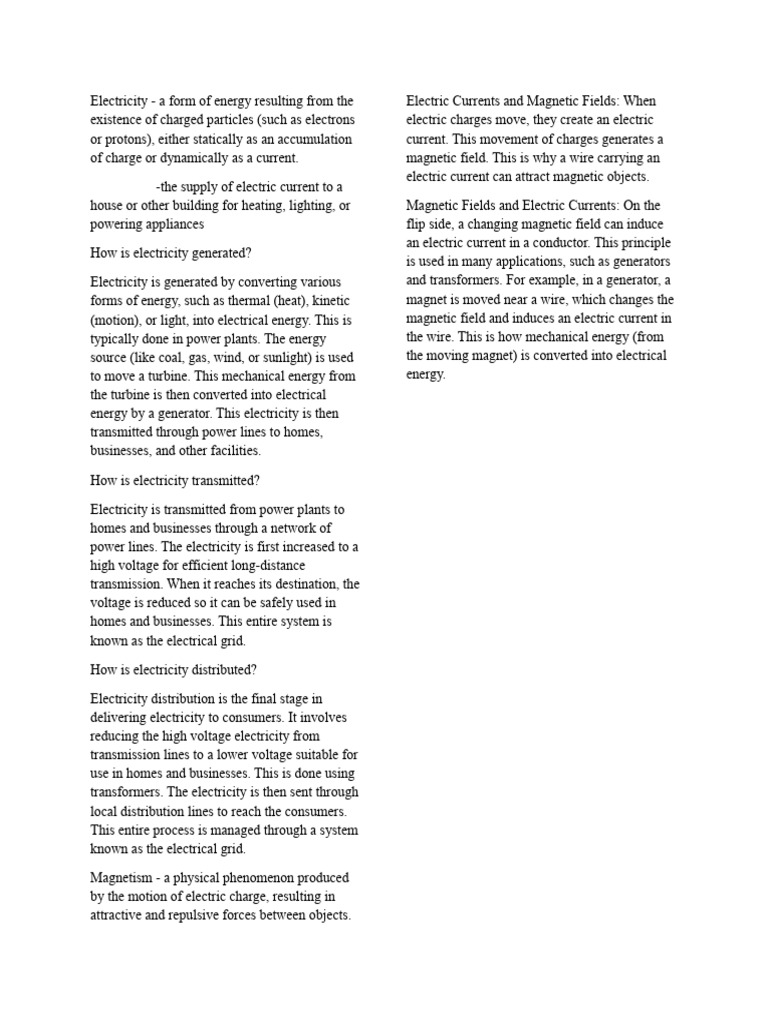 Handouts | PDF | Electricity | Electric Power Transmission