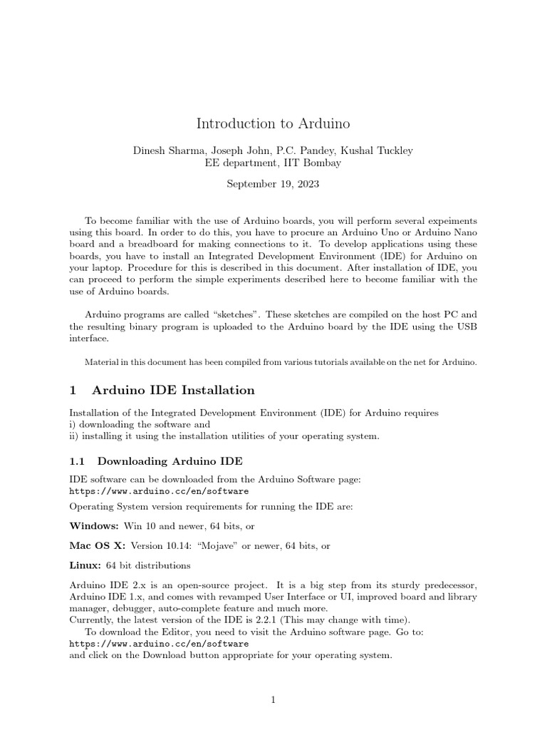 Arduino Intro | Download Free PDF | Arduino | Pointer (Computer Programming)