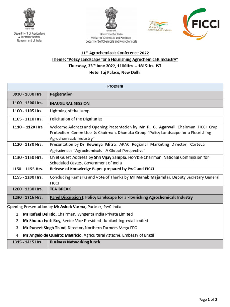 List of Resource Persons With Topics (Annexure-4) | PDF | Agriculture