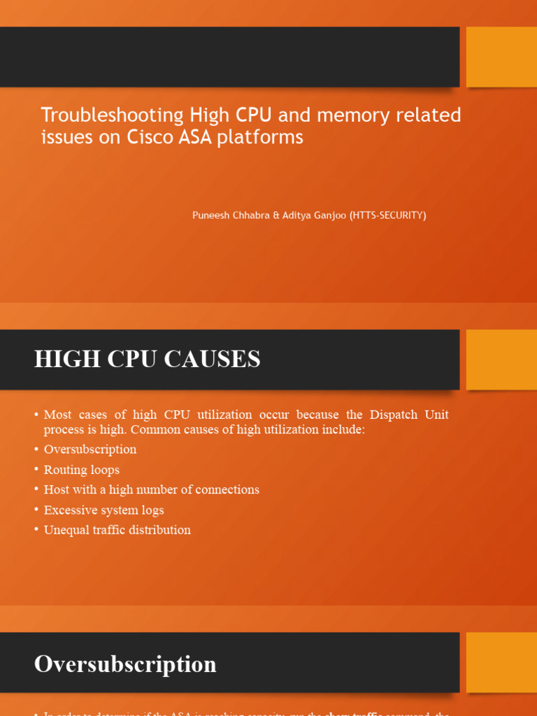 Troubleshooting High CPU and Memory Related Issues-Final | PDF ...