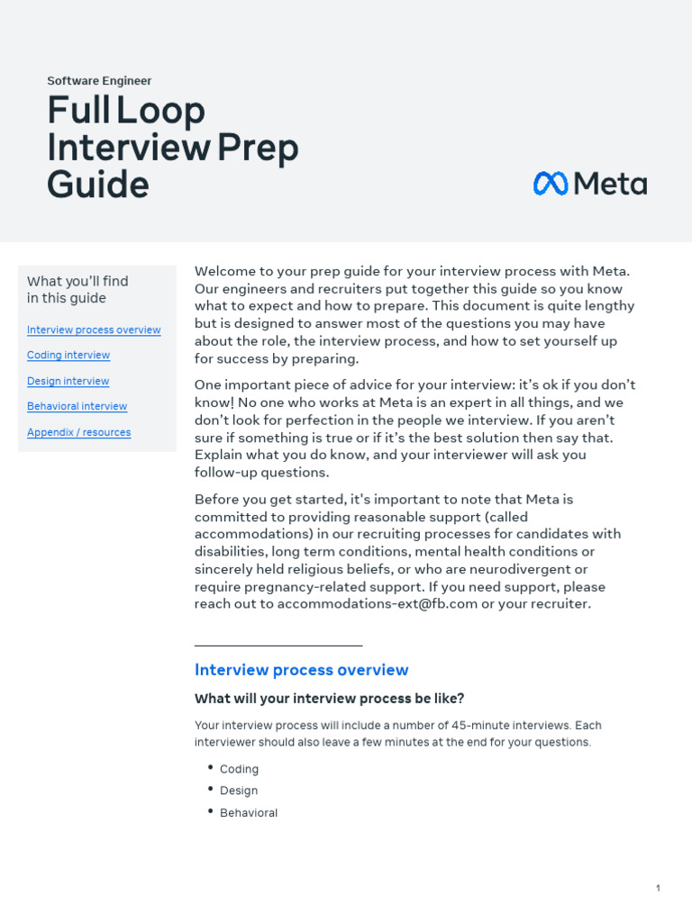 Meta Interview Prep | Download Free PDF | Computer Programming | Software Engineering