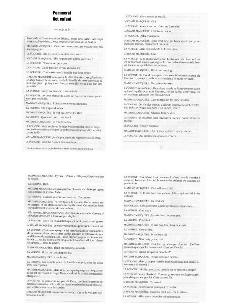 J. Pommerat - Cet Enfant | PDF