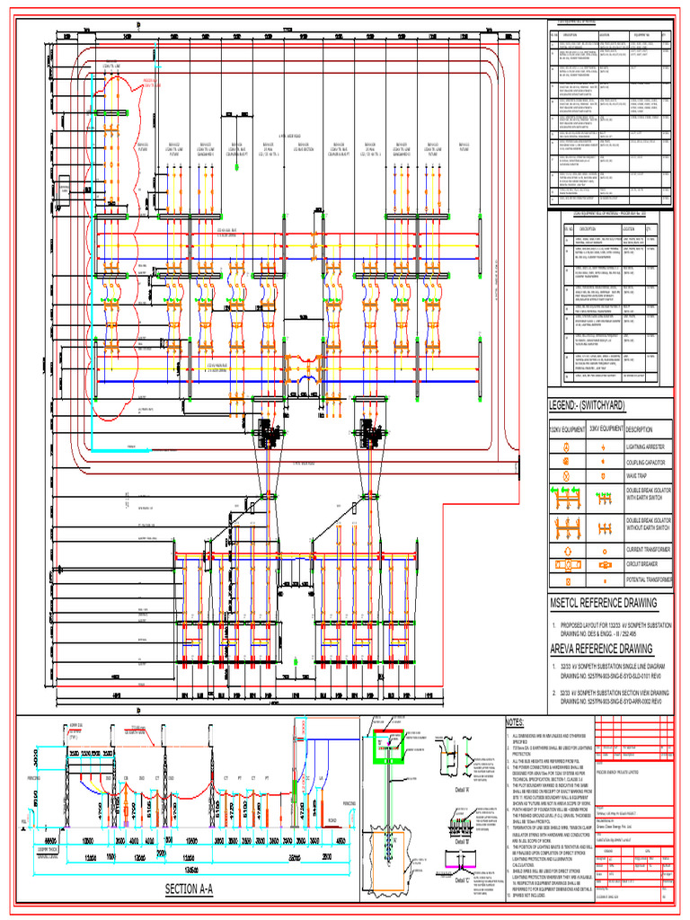 A0 Substation+r0v2-70mva - Equipment Layout | PDF | Insulator ...