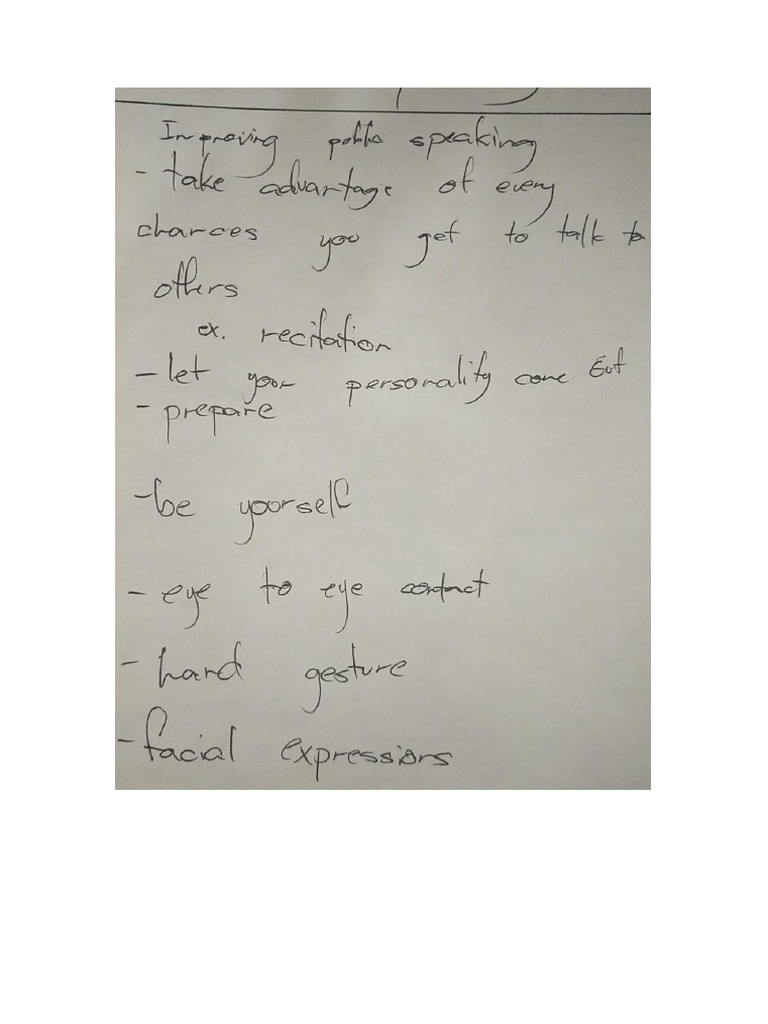 Improving Public Speaking | PDF