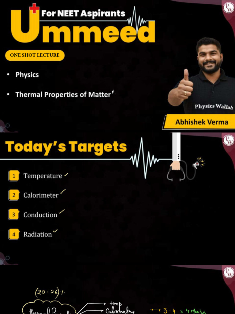 Thermal Properties of Matter - Class Notes - Ummeed 2023 | PDF