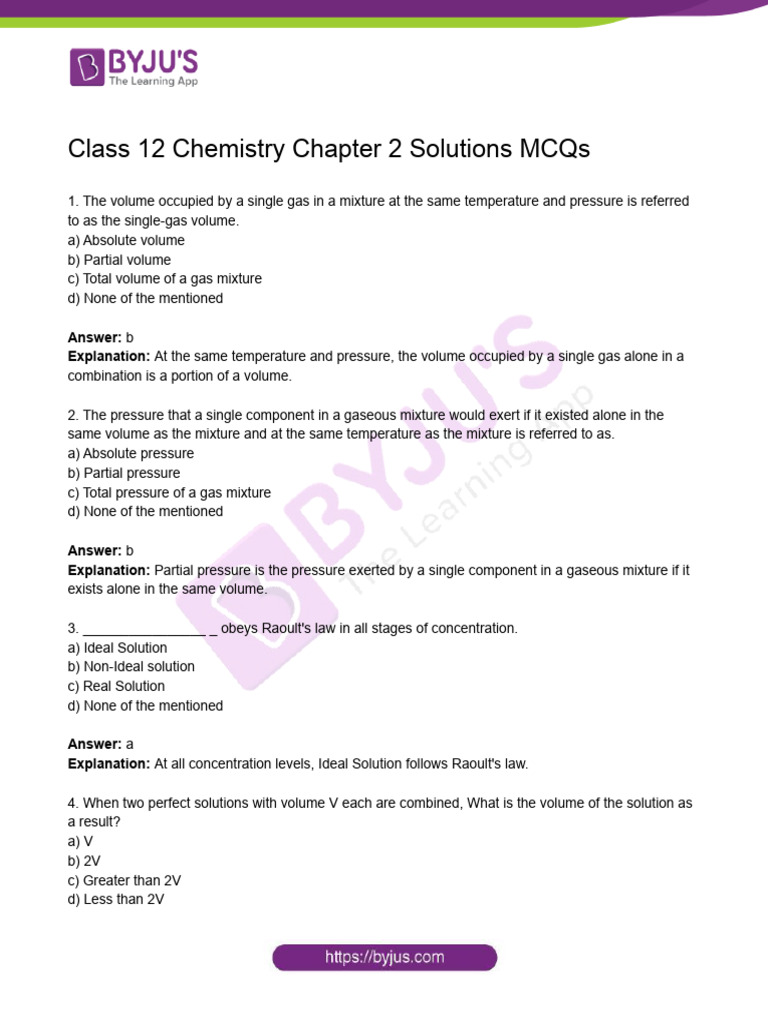 Chapter 2 Solutions | PDF | Gases | Applied And Interdisciplinary Physics