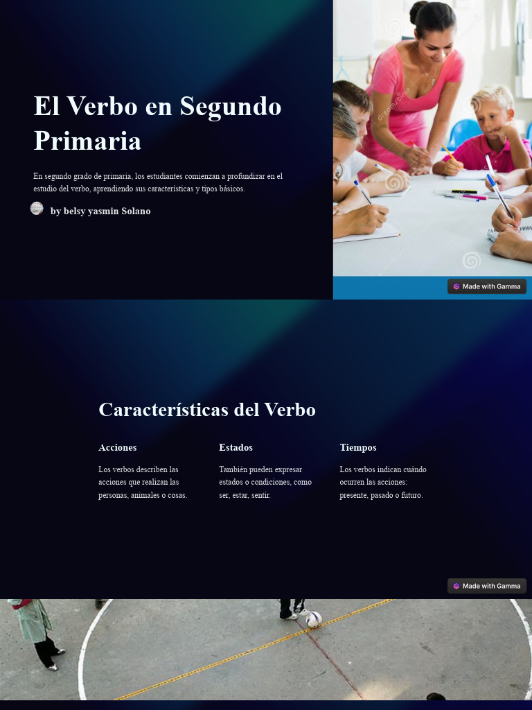 El Verbo en Segundo Primaria | PDF
