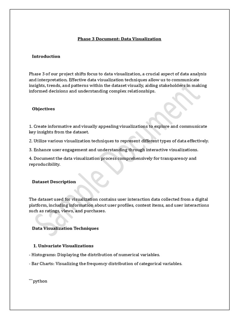 Sample Phase 3 Document | Download Free PDF | Data | Histogram