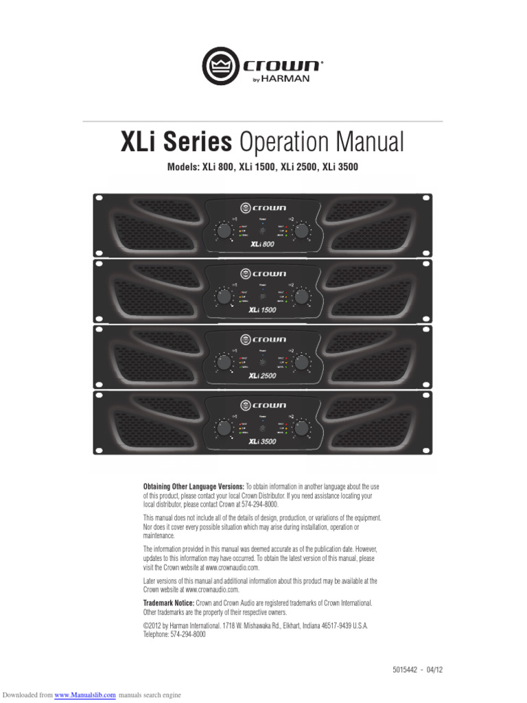 Xli 800 Xli 1500 Xli 2500 Xli 3500 | PDF | Electromagnetic Compatibility | Ac Power Plugs And ...