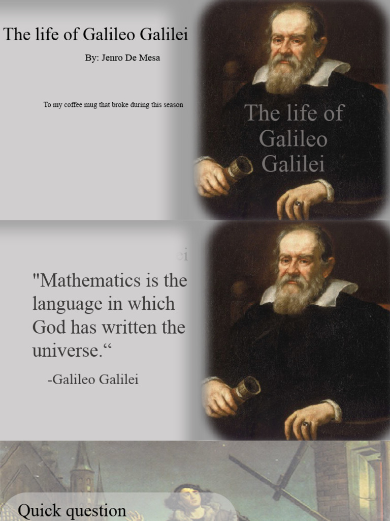 The Life of Galileo Galilei | PDF | Galileo Galilei | Science