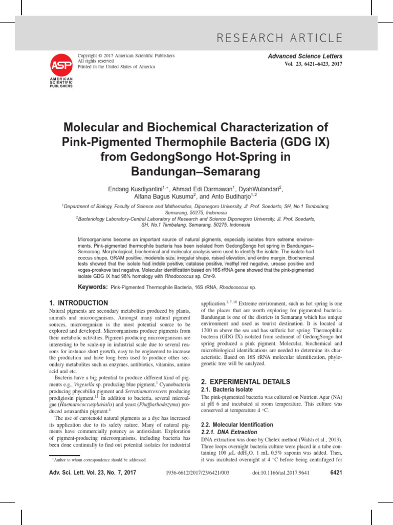 Kusdiyantini Et Al 2017 | PDF | Polymerase Chain Reaction | Bacteria