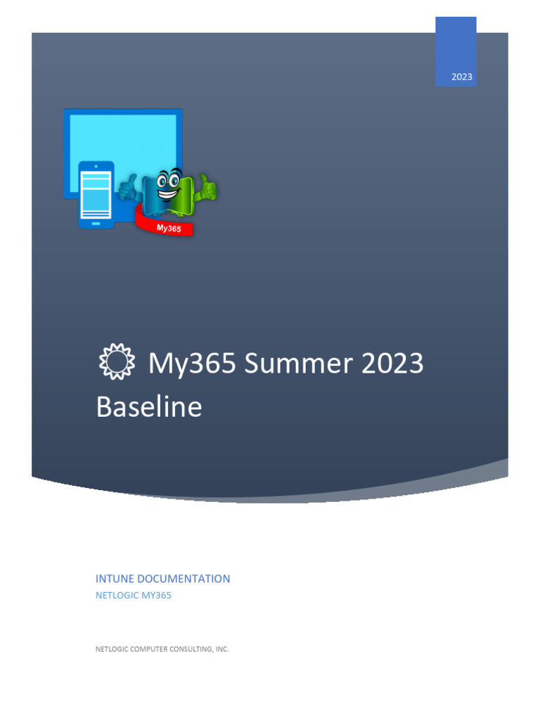 My365 Summer 2023 Baseline Settings Description | PDF | Ios | Microsoft ...