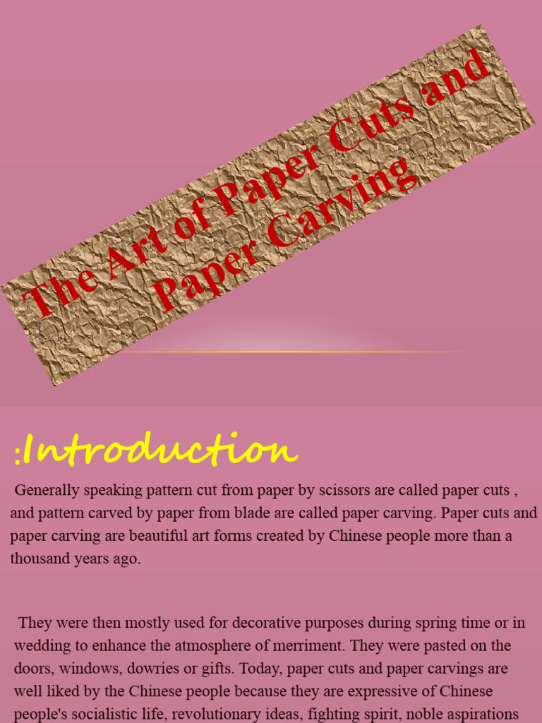 The Art of Paper Cuts Paper Carvings | PDF