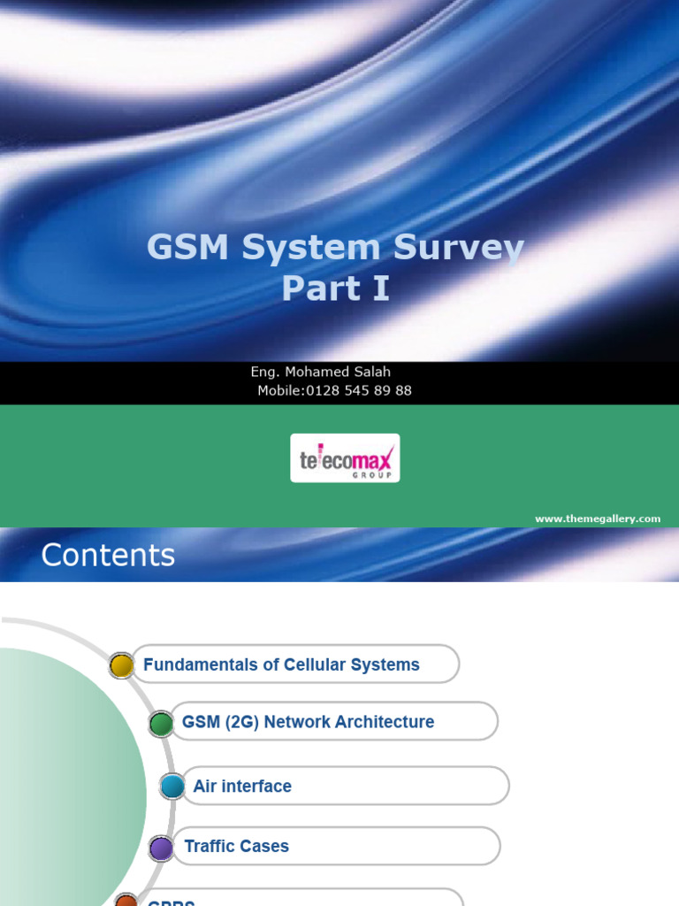 GSM Part I | PDF | Channel Access Method | Cellular Network