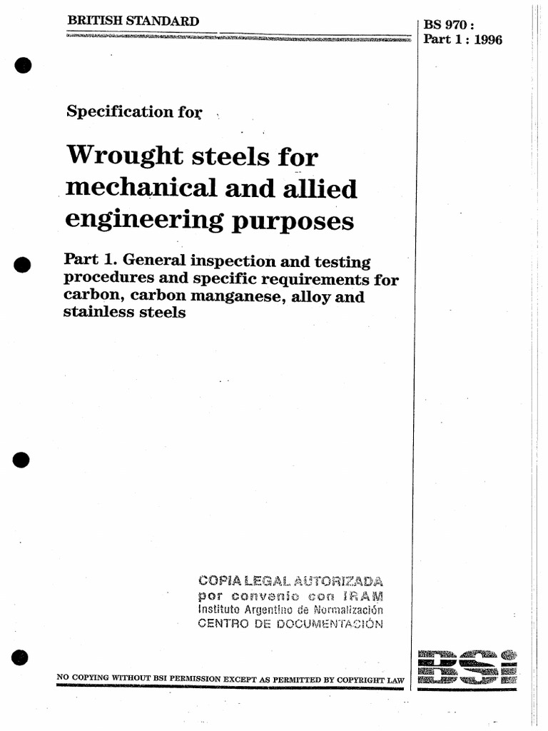 BS 970 I Wrourght Steel | PDF