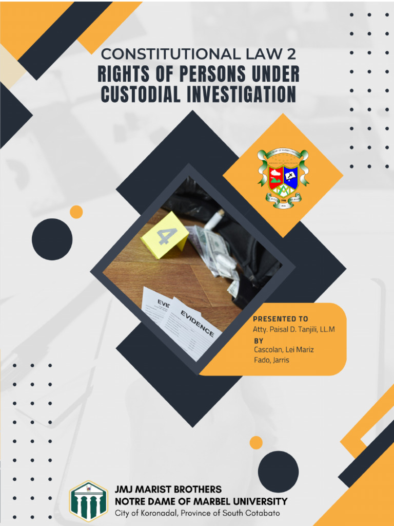 04 - Custodial Investigation | PDF | Miranda Warning | Confession (Law)