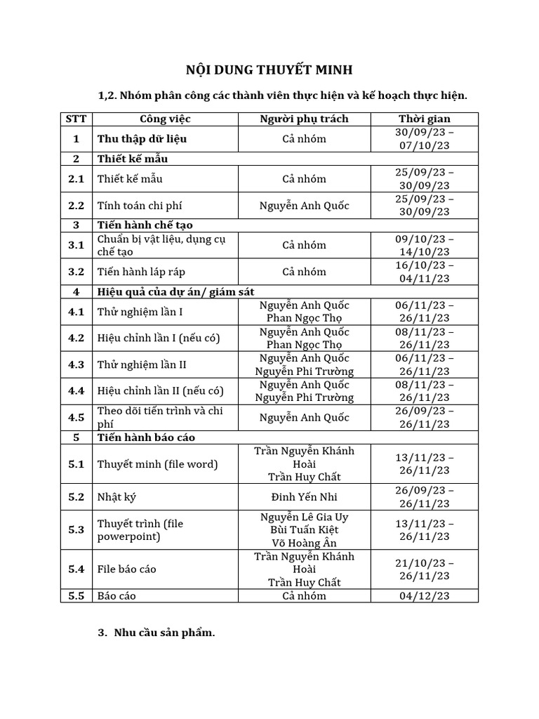 Nội Dung Thuyết Minh - Nhóm 6 - l01 | PDF