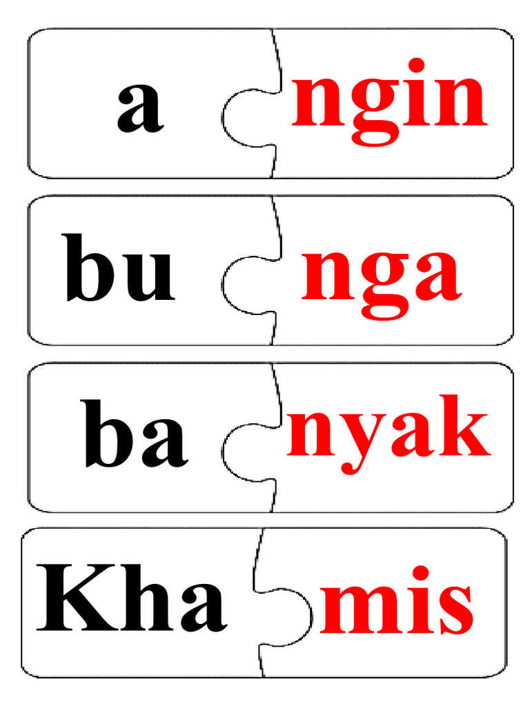 Diftong Puzzle Suku Kata | PDF