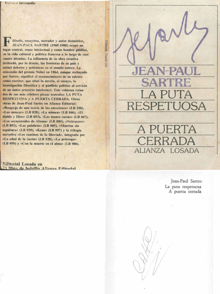 Sartre, Jean-Paul (1984) - La Puta Respetuosa | PDF | Jean Paul Sartre