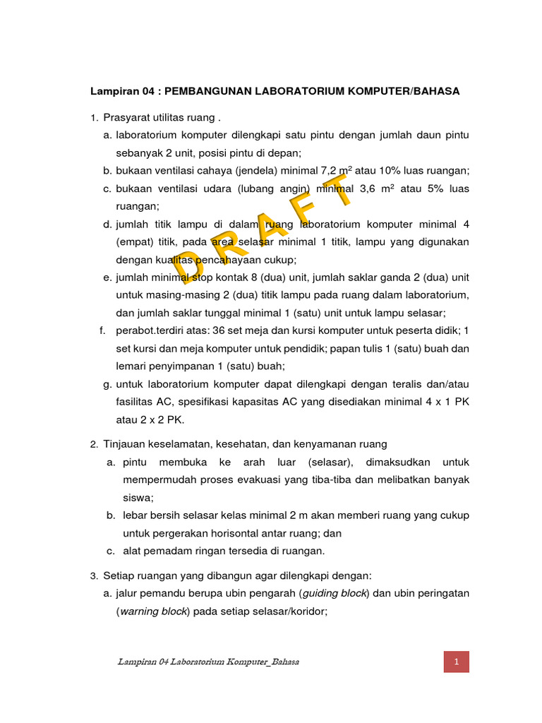 Lampiran Lab Komputer-Bahasa | PDF