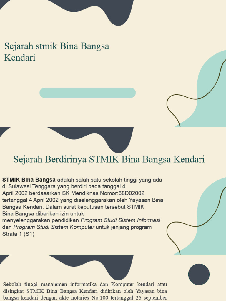 PPT Sejarah Stmik Bbk (1) | PDF