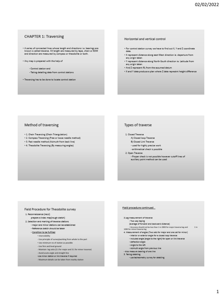 Traversing | Download Free PDF | Angle | Surveying
