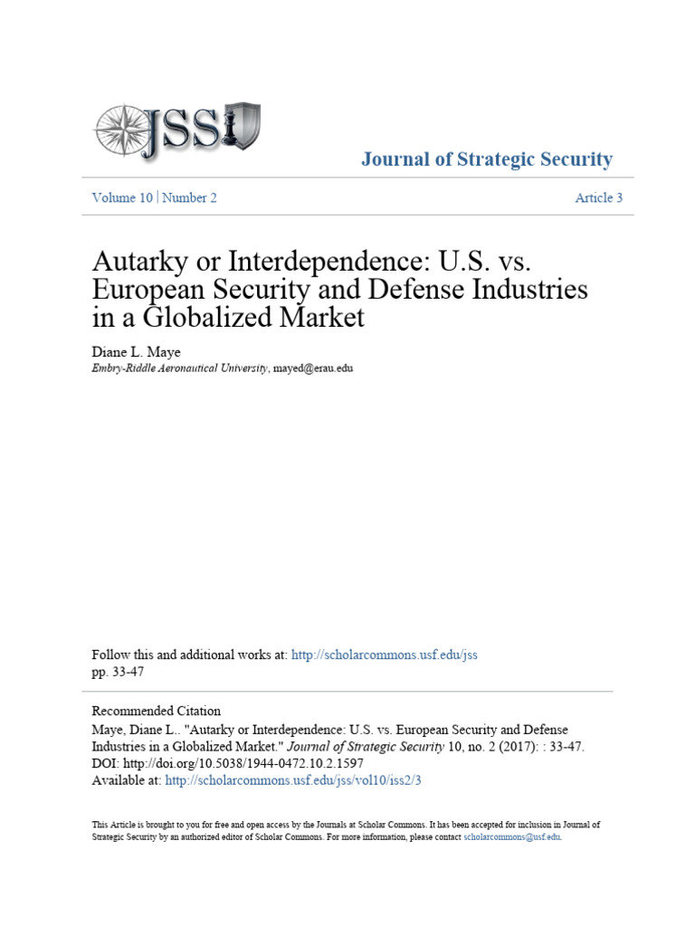 Aula 2 - Autarky or Interdependence | PDF | European Union | Arms Industry