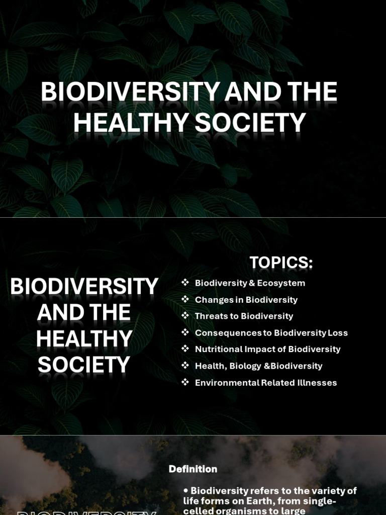 Biodiversity's Impact on Human Health | PDF | Biodiversity | Ecosystem