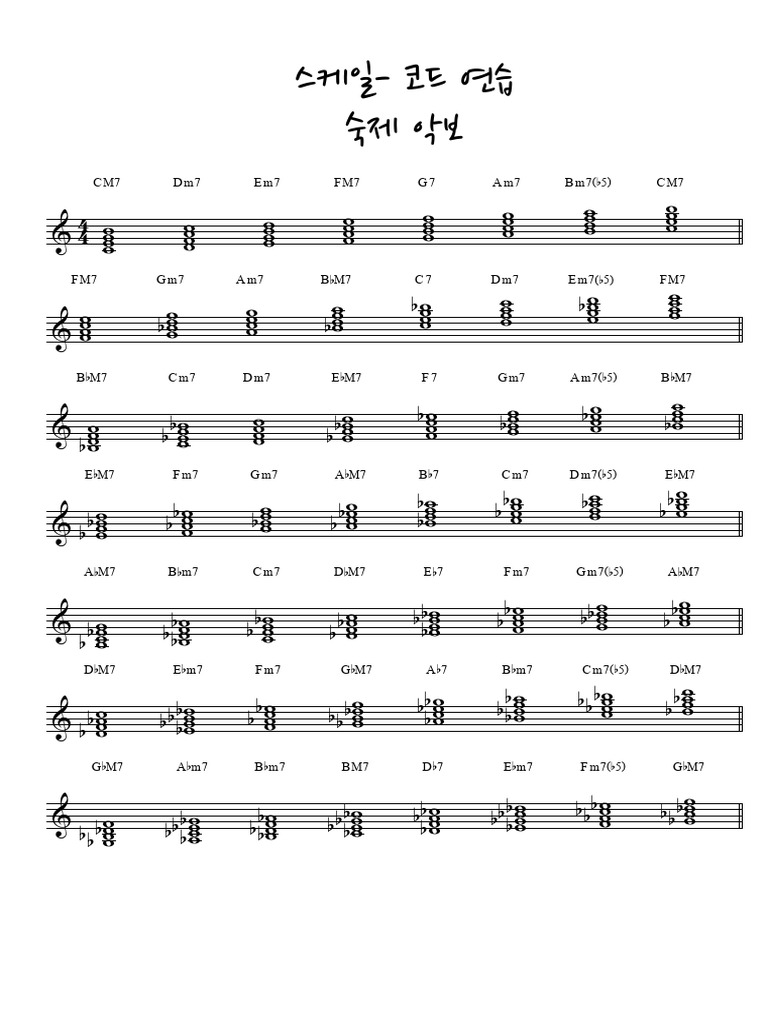 스케일-코드 12key 표 | PDF