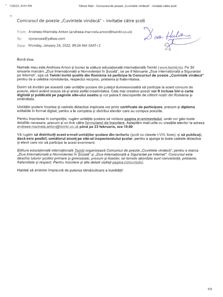 Concurs Poezie | PDF