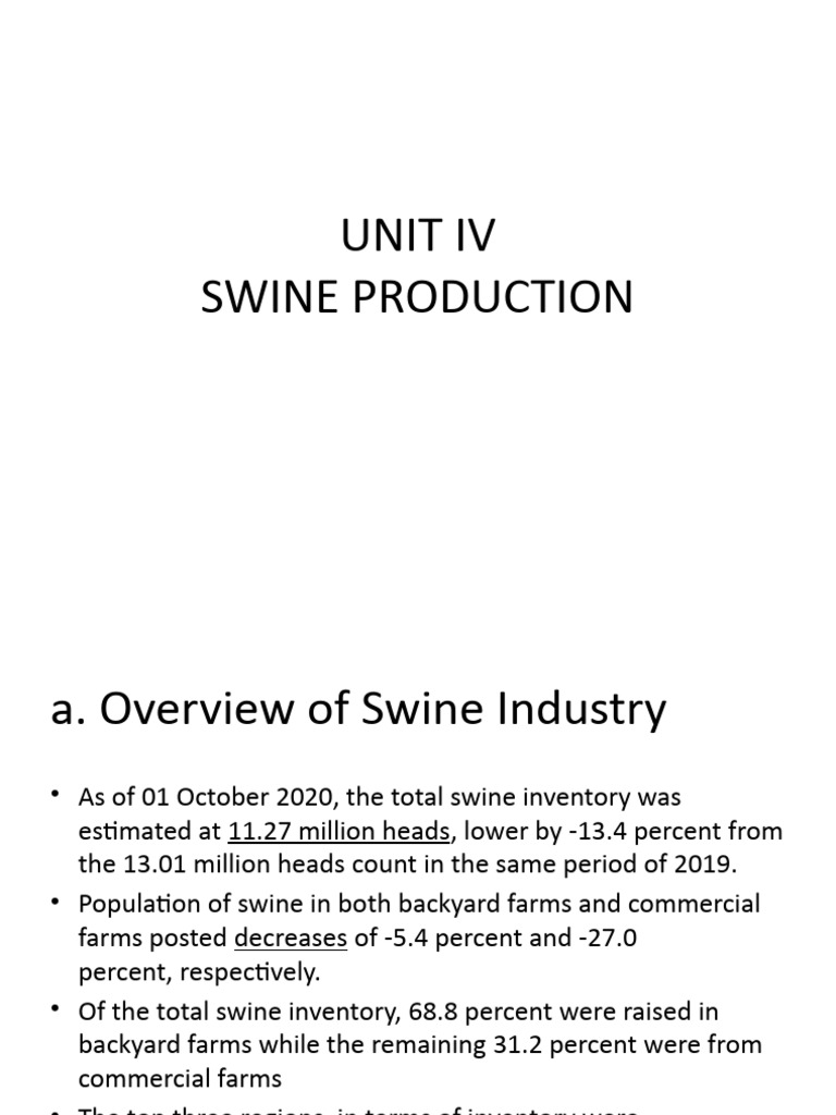 Overview of Swine Production in the Philippines | PDF | Pig | Pregnancy