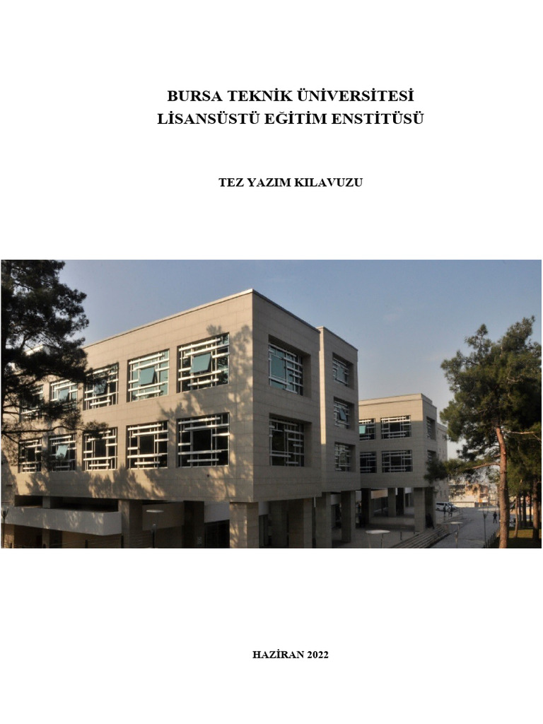 BTÜ LEE Tez Yazım Kılavuzu_Son_v2 | PDF
