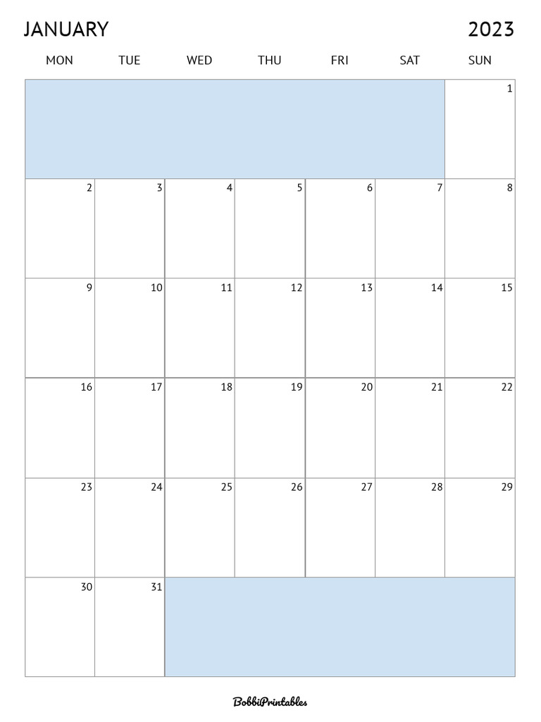 2023 Monthly Calendar Printables | PDF