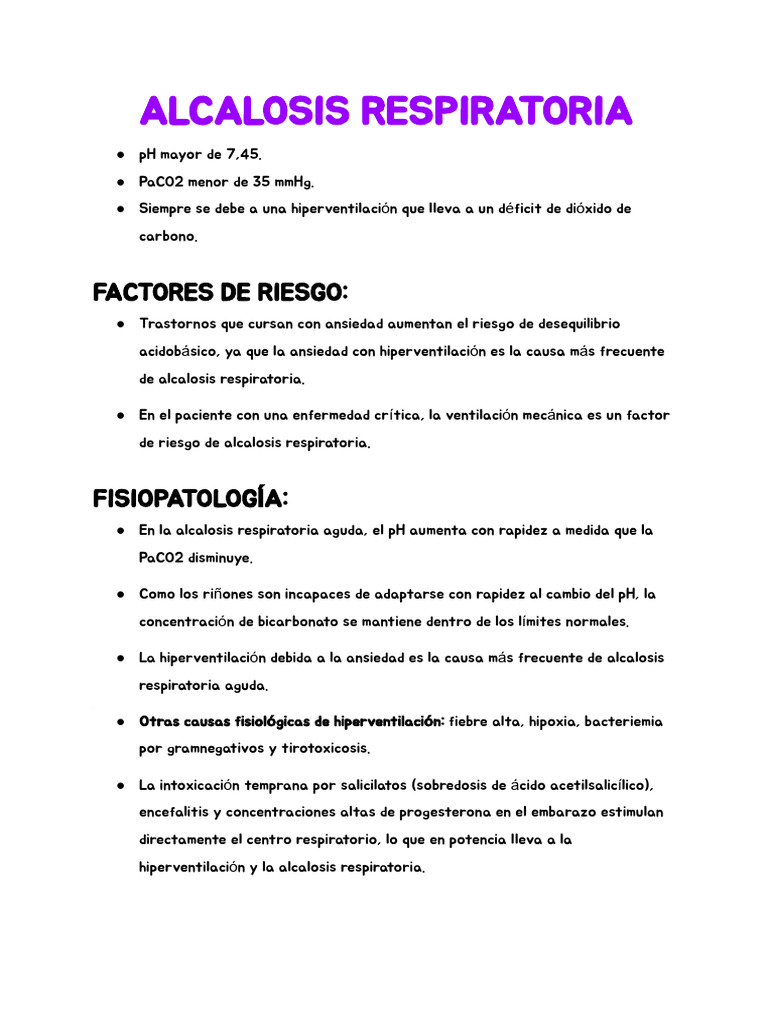 Alcalosis Respiratoria 2 | PDF | Ansiedad | Medicina