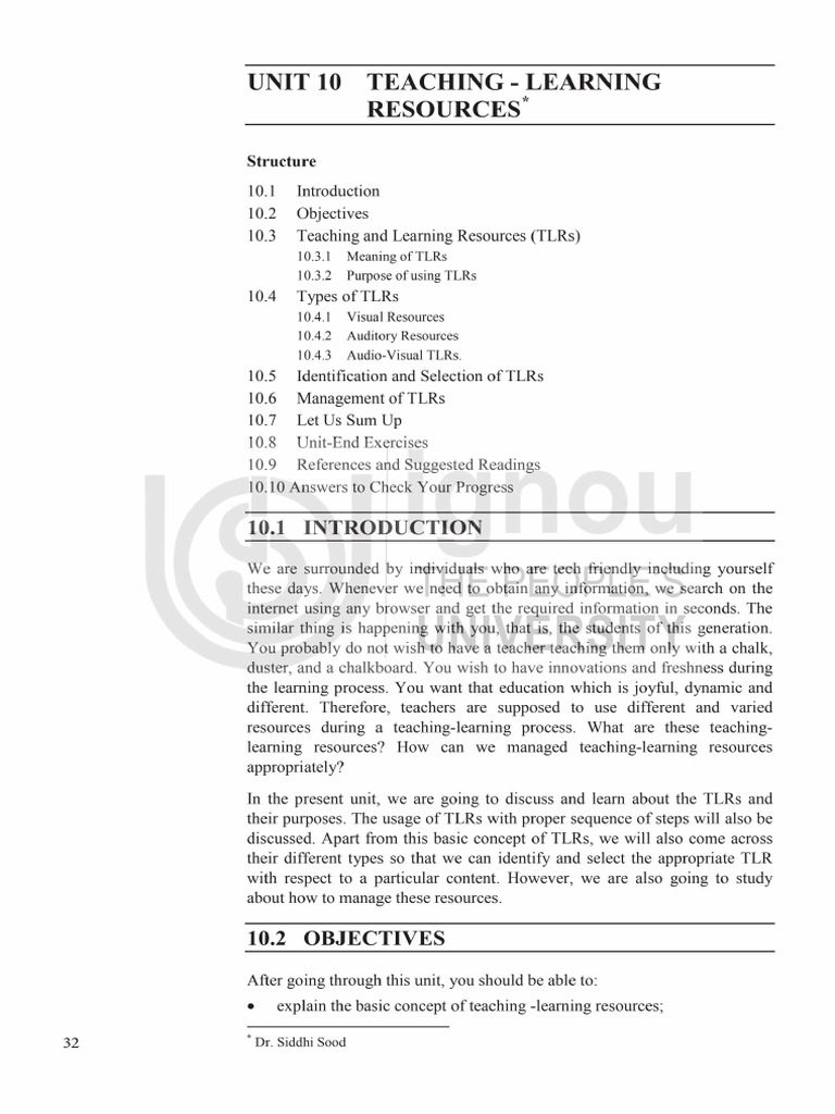 Teaching Learning Materials | PDF