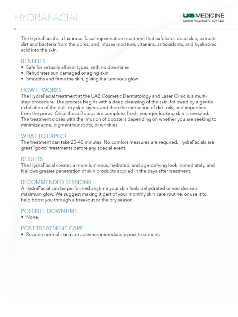 Hydrafacial | PDF