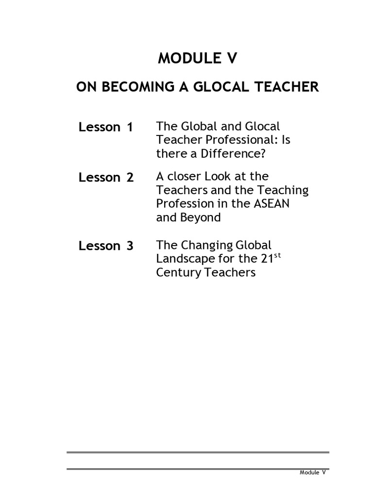 Module 5 The Teaching Profession | PDF | Teachers | Learning