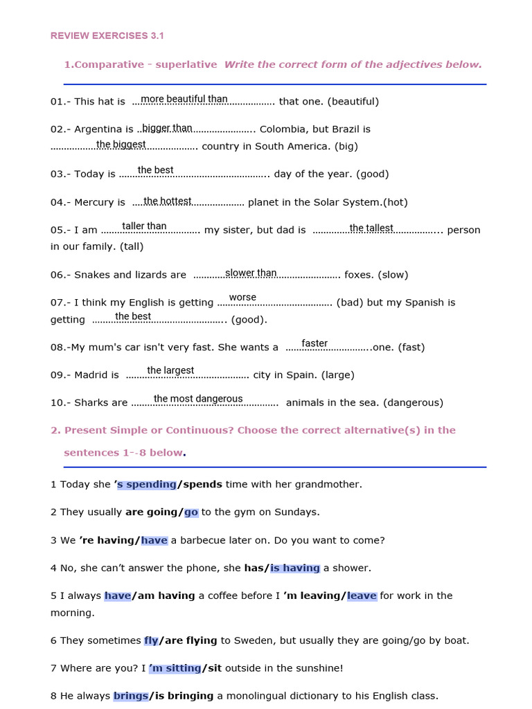 review exercises Term 3.1 | PDF | Linguistic Morphology | Syntax review exercises Term 3.1 | PDF | Linguistic Morphology | Syntax