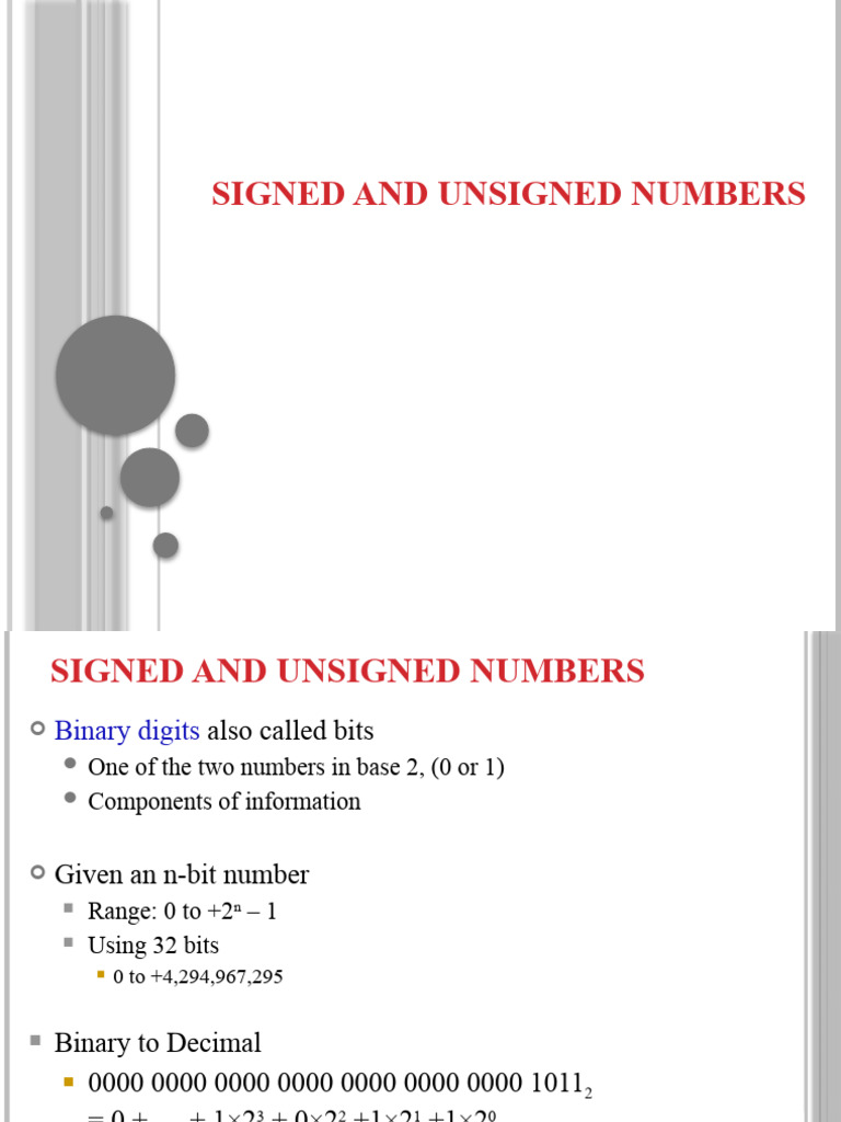 Signed vs Unsigned Numbers in Assembly | PDF | Assembly Language | Bit