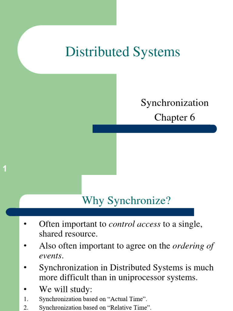 Chapter-5 Sysnchronization in DS | PDF | Database Transaction | Distributed Computing