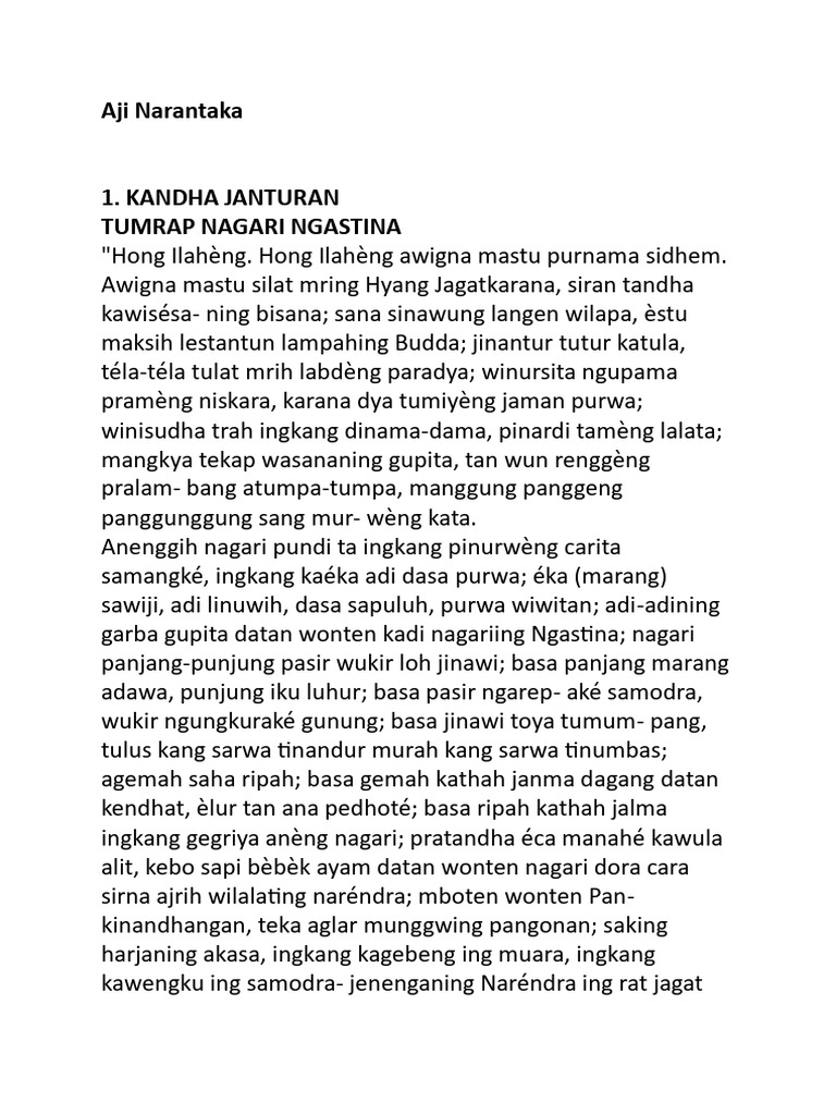 Aji Narantaka | PDF