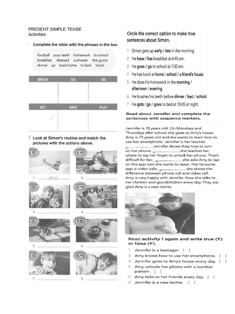 Activ 4 Pres. Simple | PDF