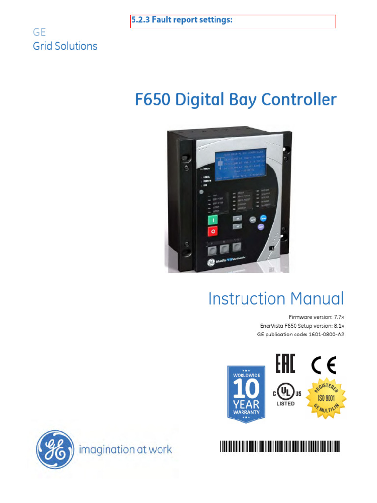 F650 Digital Bay Controller Manual | PDF