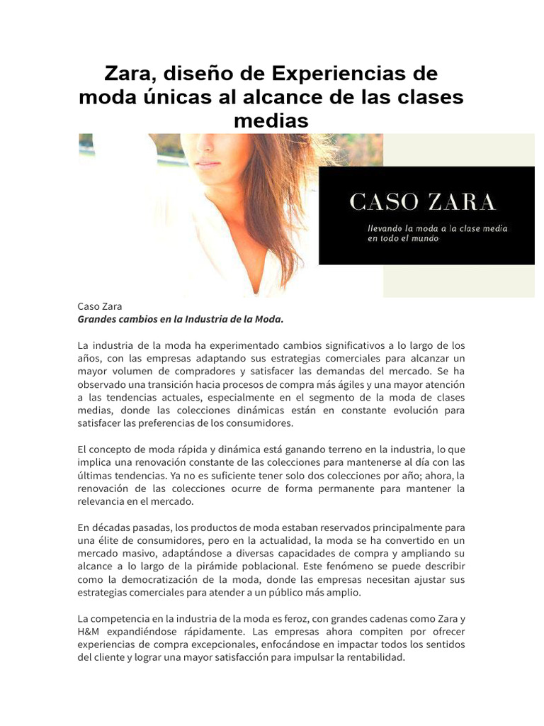 CASO ZARA | PDF | Moda | Industria textil