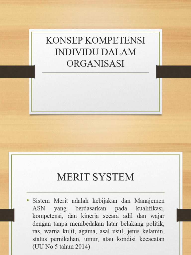 Konsep Kompetensi Individu Dalam Organisasi | PDF